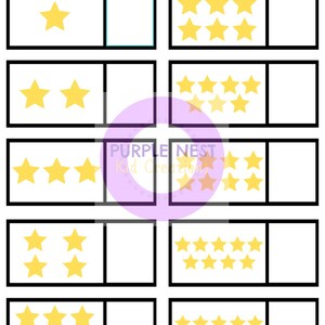 Count the Stars Worksheet: Preschool Printable Game (digital Download ...
