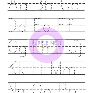Trace the Alphabet Worksheet, Letters, Learn to Write, Educational ...