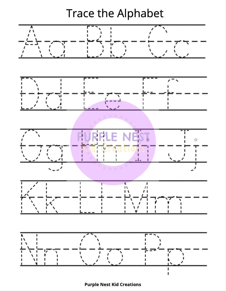 Trace the Alphabet Worksheet Letters Learn to Write - Etsy
