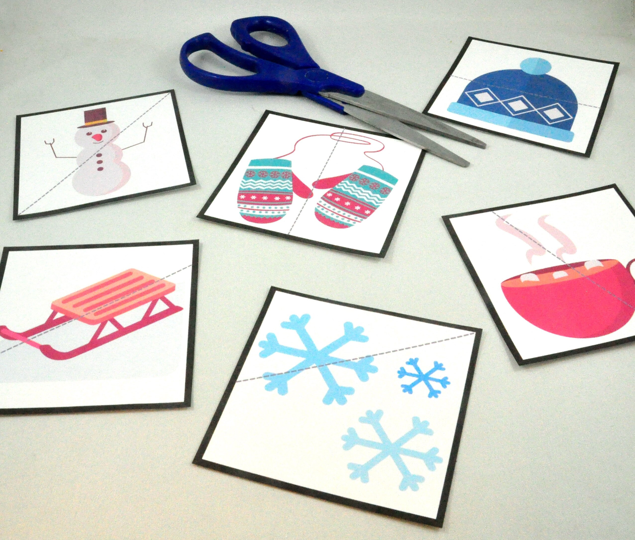 Winter Cutting Practice Worksheets Scissor Practice Scissor - Etsy