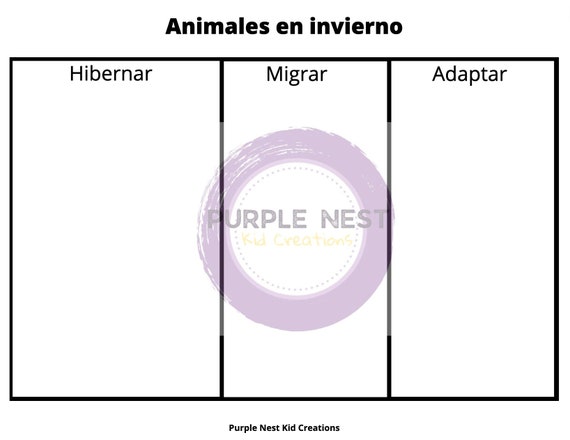 Hoja De Trabajo Sobre Animales De Invierno