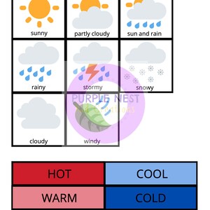 Weather Activity Sheet, Morning Binder Activity, Temperature, Digital ...