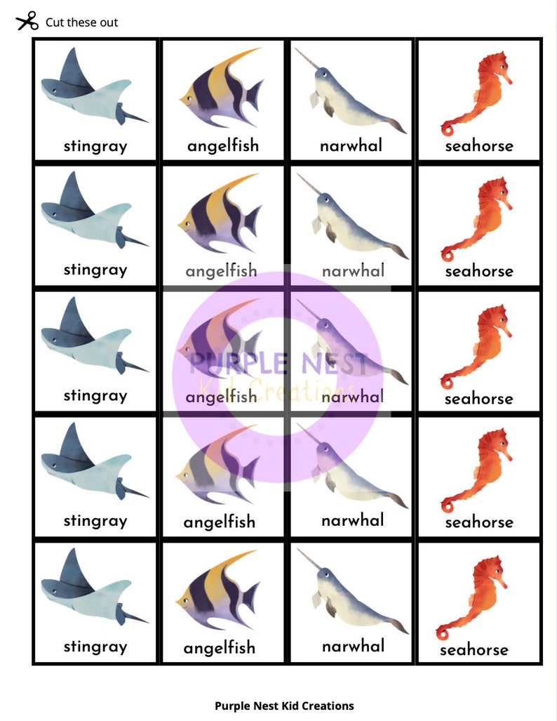 Graph It Ocean Animals Game Ocean Activity Math Activity - Etsy