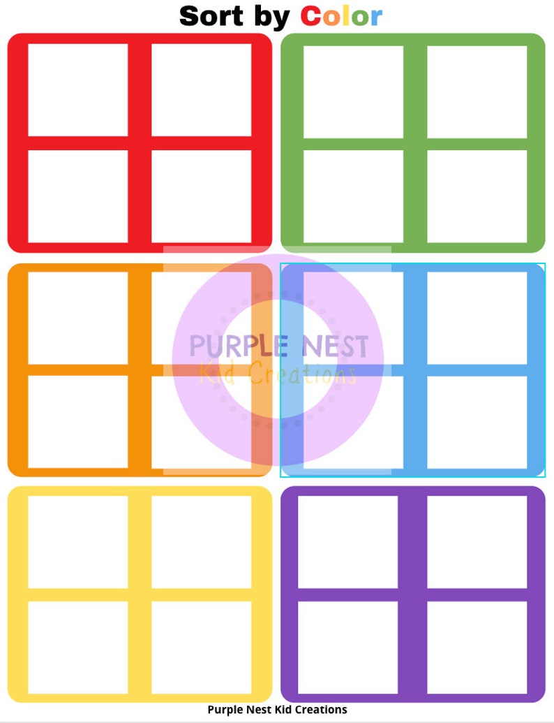 Color Sorting Game: Preschool Printable Activity (digital Download) - Etsy