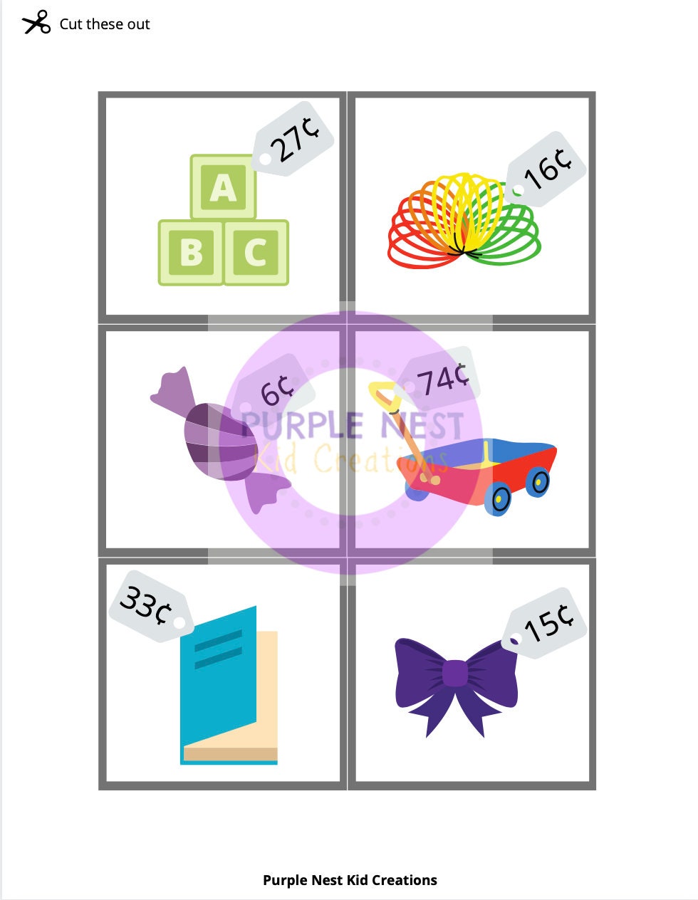 Money Counting Worksheet American Coins Counting Game - Etsy