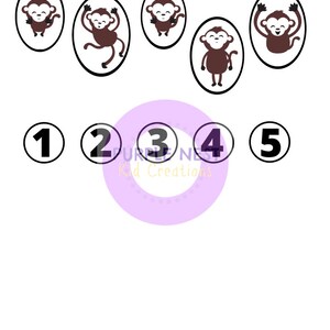 Five Little Monkeys Worksheet, Five Little Monkeys Game, Educational ...