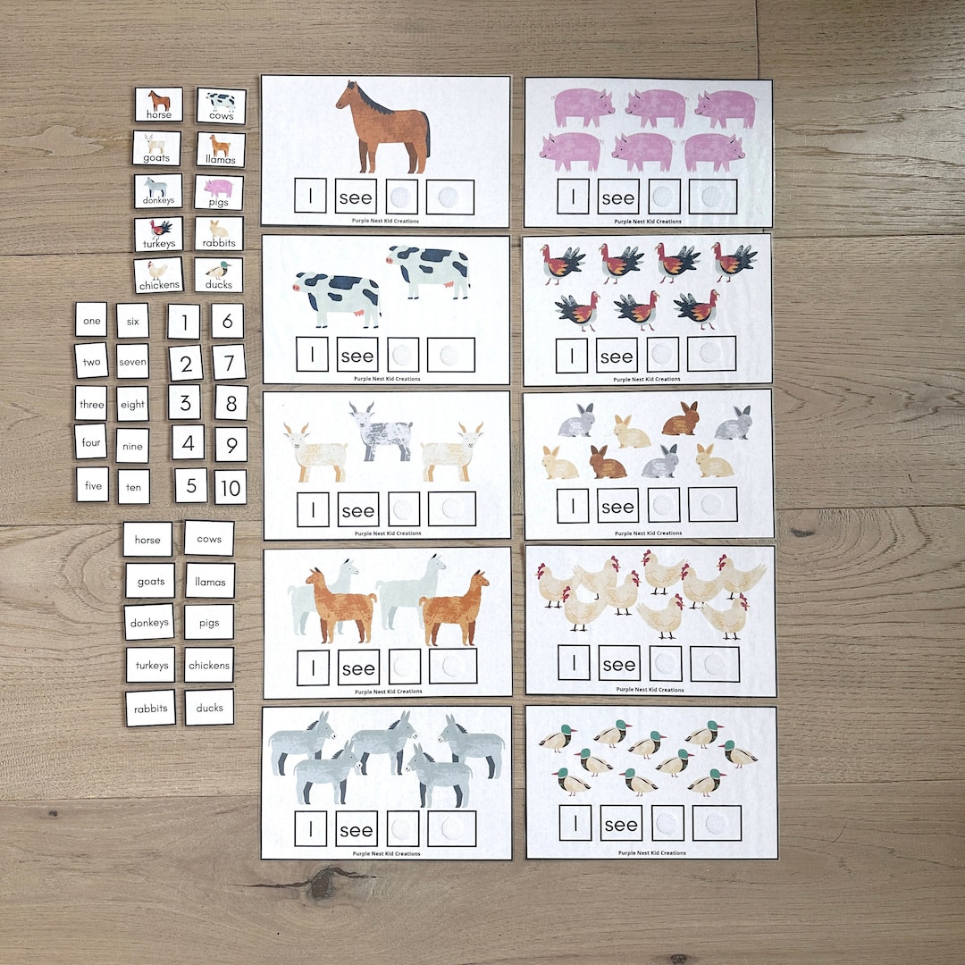 Farm Animals Sentence Builder: Literacy & Counting Activity (digital ...