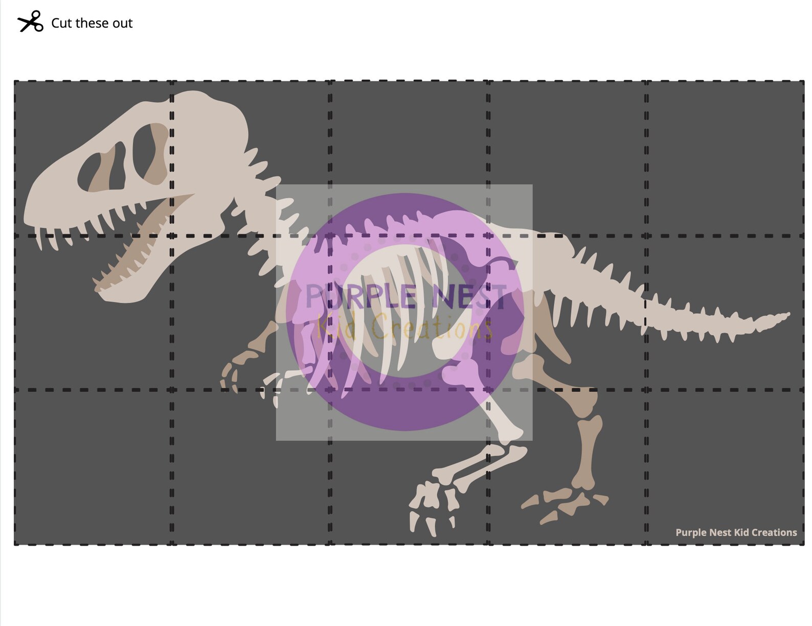 Dinosaur Fossil Puzzle Dinosaur Activity Fossils - Etsy