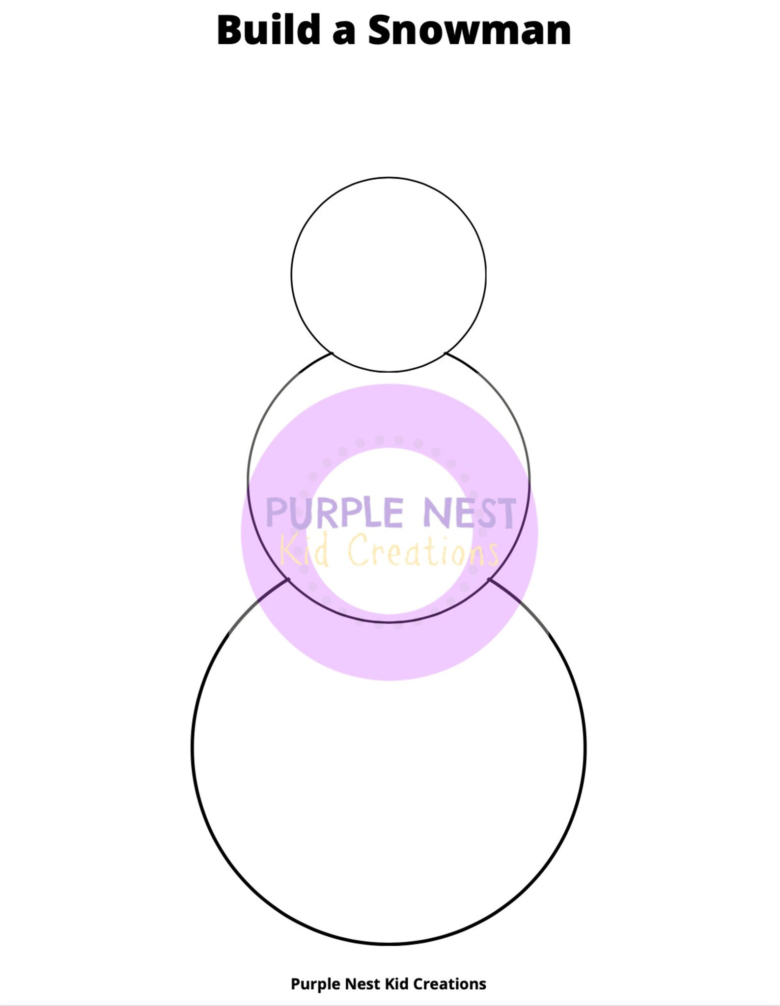 Build a Snowman Worksheet: Winter Dress up Activity (digital Download ...