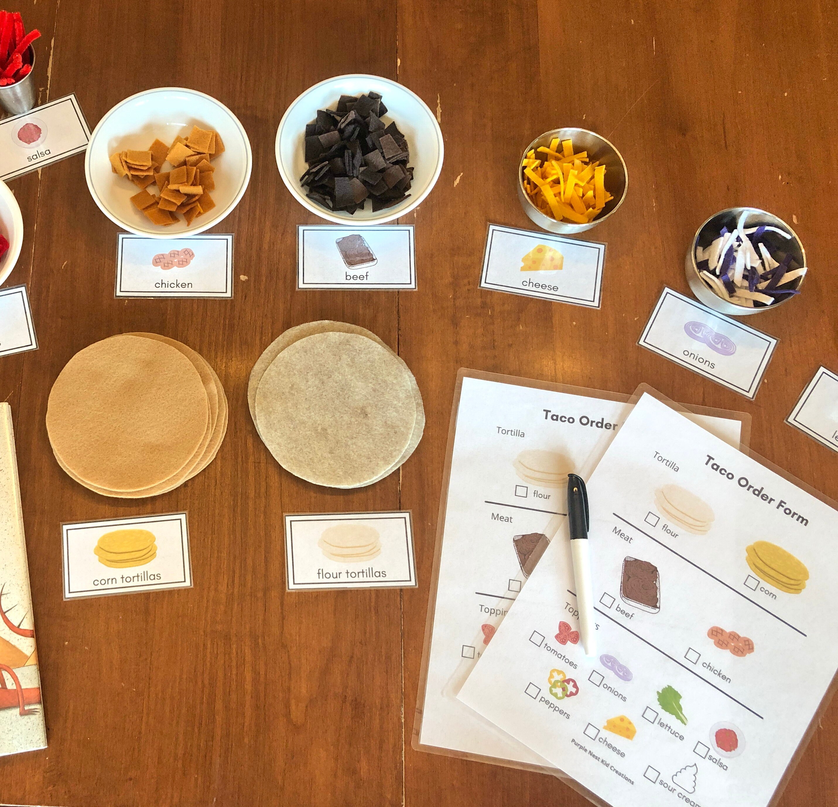 Taco Dramatic Play Printable Activity Busy Bag Pretend Play - Etsy Canada