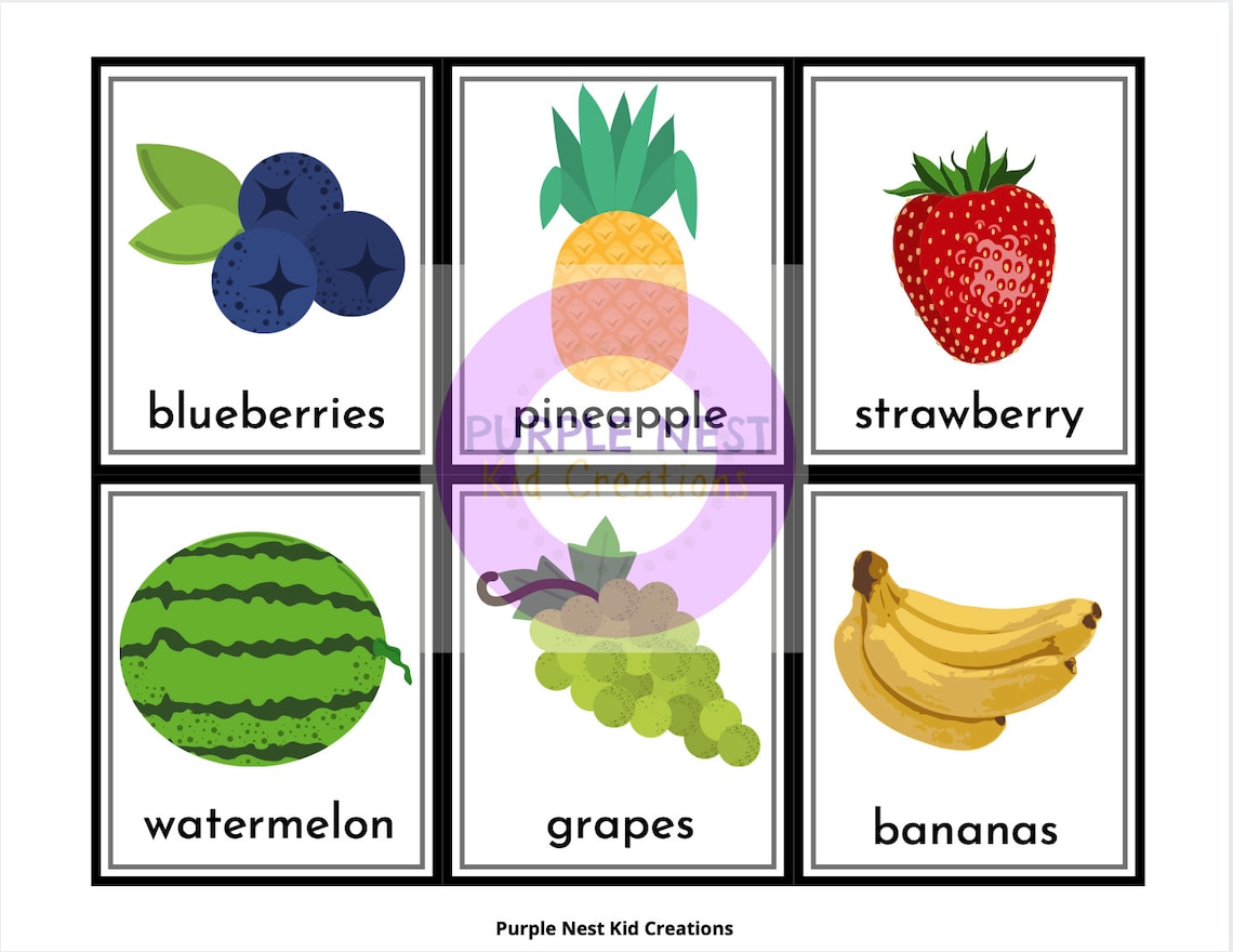 Fruits and Vegetables Printable Bundle Sorting Phonics | Etsy