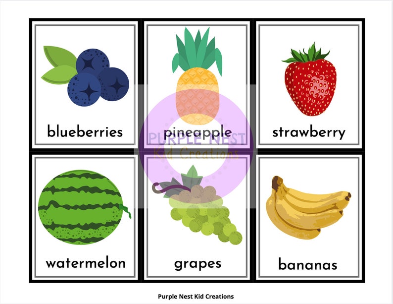Fruits and Vegetables Printable Bundle Sorting Phonics | Etsy