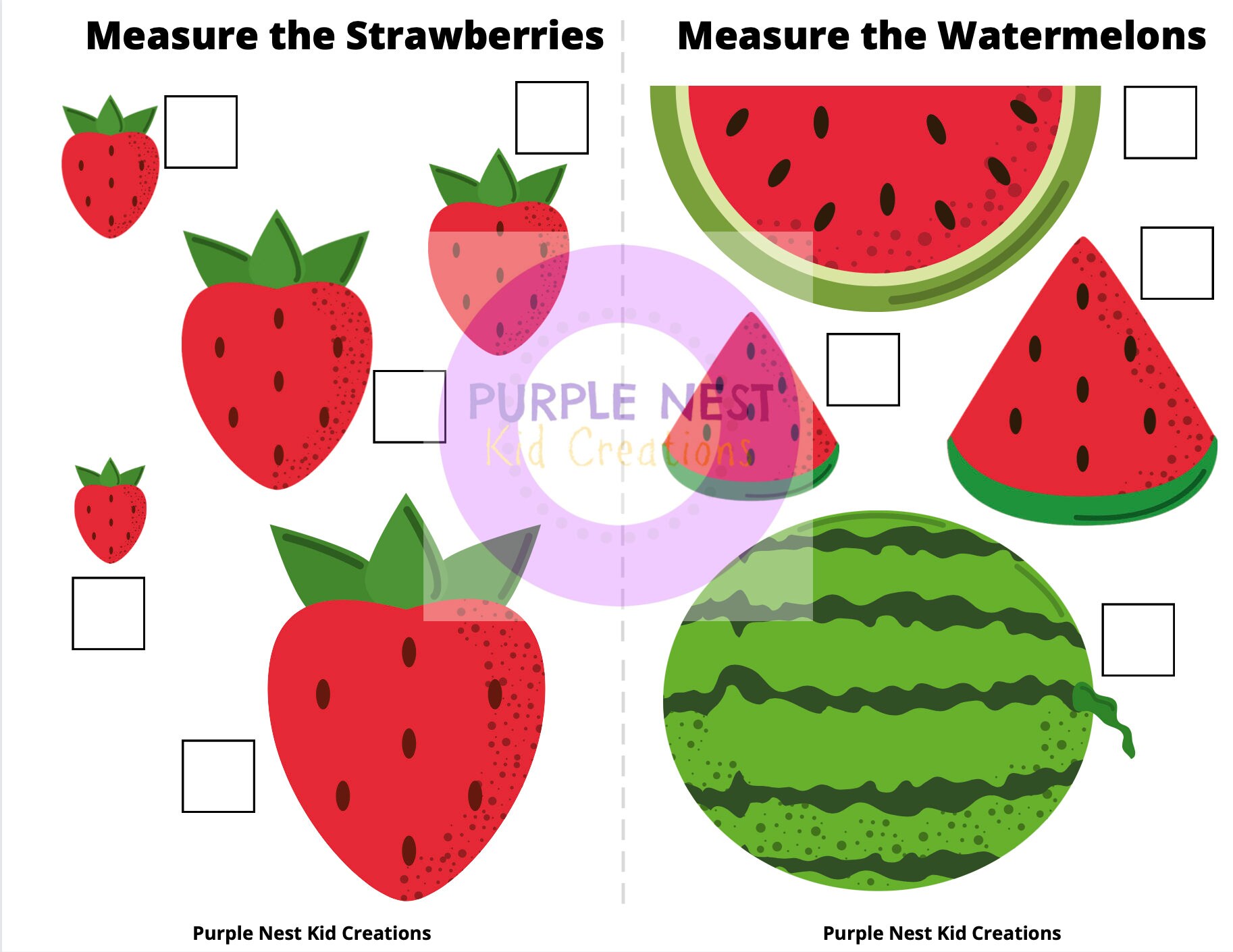 Measure the Fruits and Vegetables Measurement Activity Math | Etsy