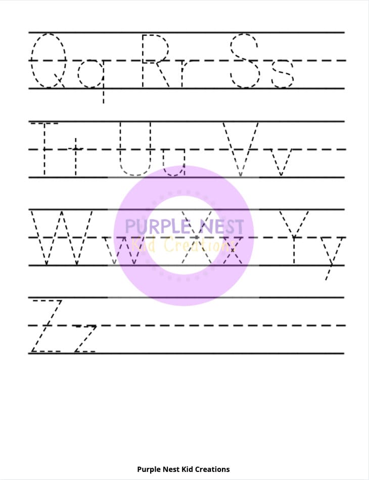 Trace the Alphabet Worksheet Letters Learn to Write - Etsy