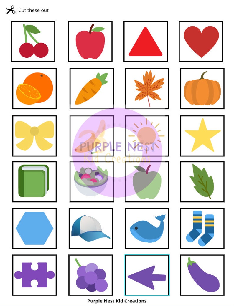 Sort by Color Worksheets Color Sorting Game Educational - Etsy