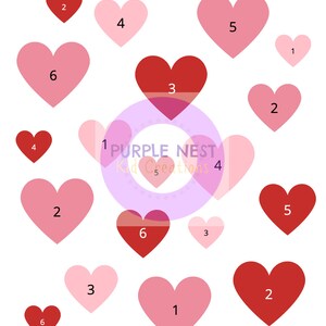Hearts Roll and Cover Worksheet, Numbers 1-6, Counting Activity, Math ...