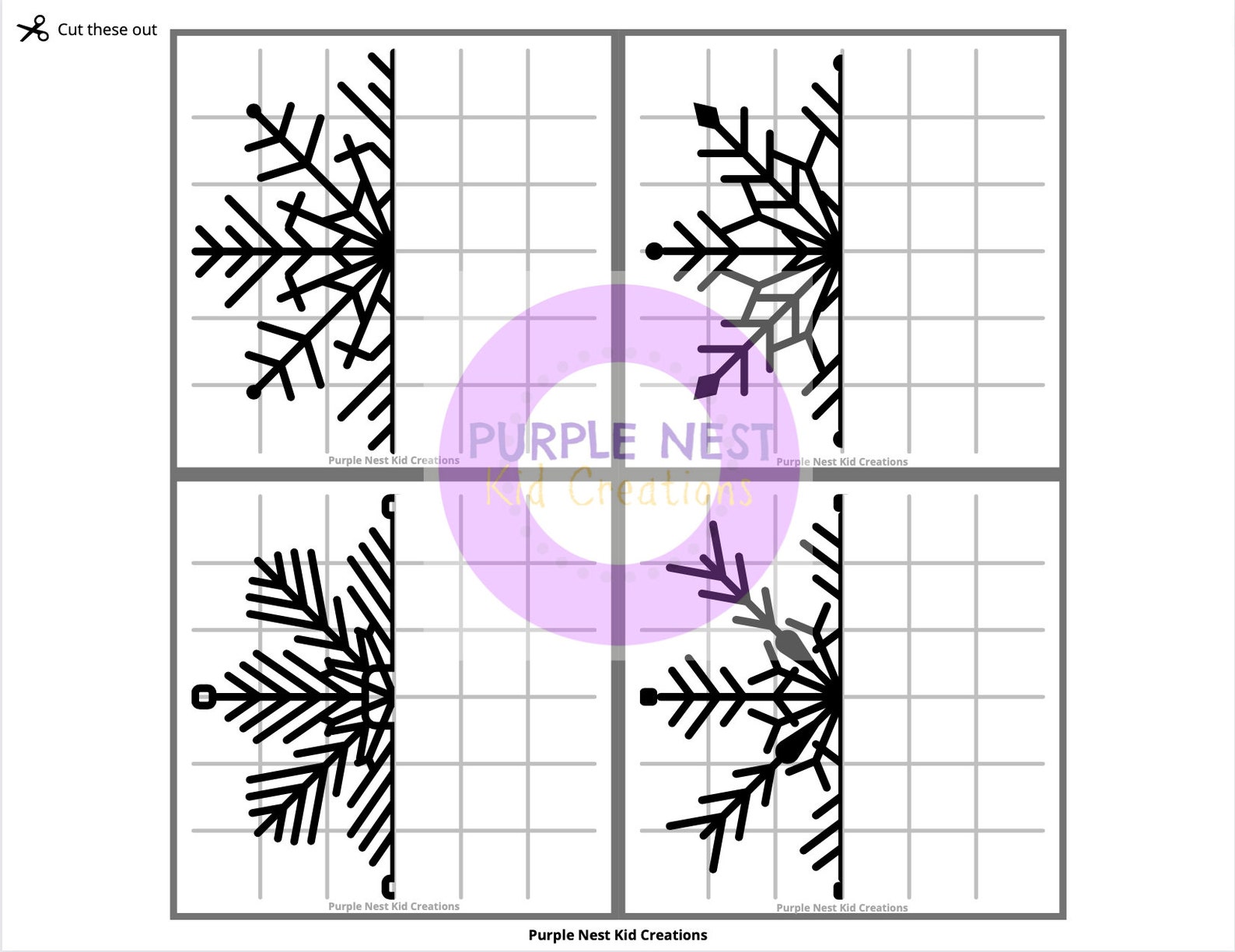 Snowflake Symmetry Printable Activity, Shapes, Snow, Winter, Snowflakes ...