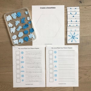 Create a Snowflake Printable Activity, Shapes, Snow, Winter, Snowflakes ...