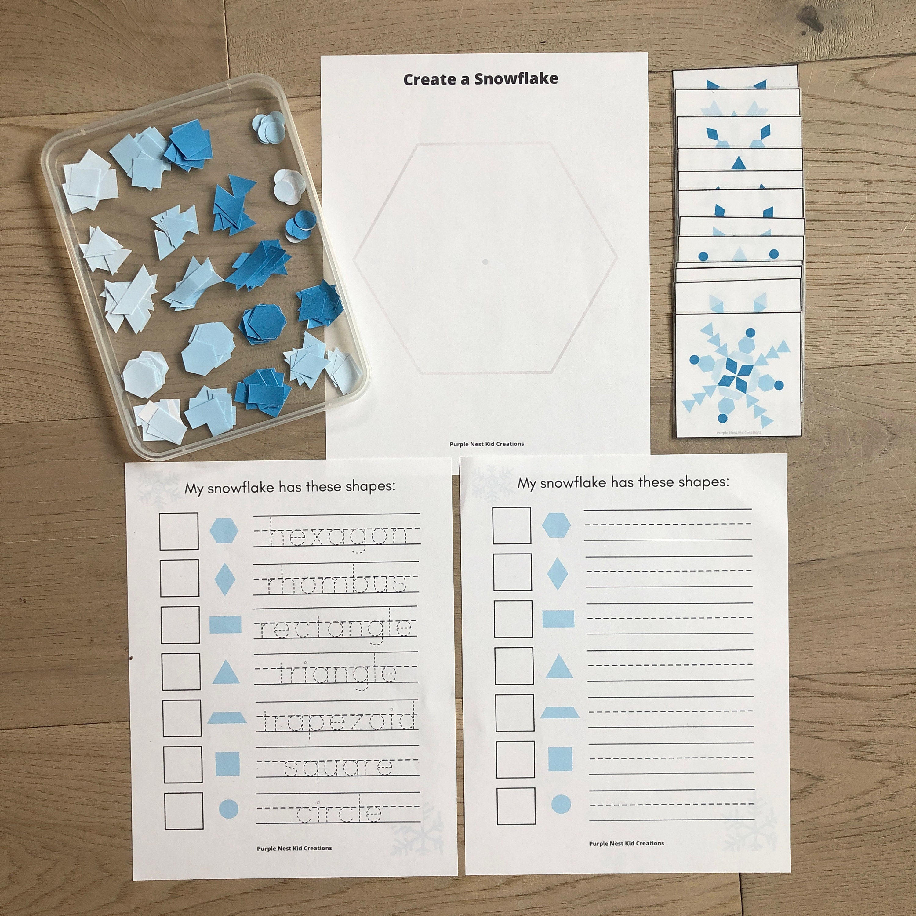 Create a Snowflake Printable Activity, Shapes, Snow, Winter, Snowflakes ...