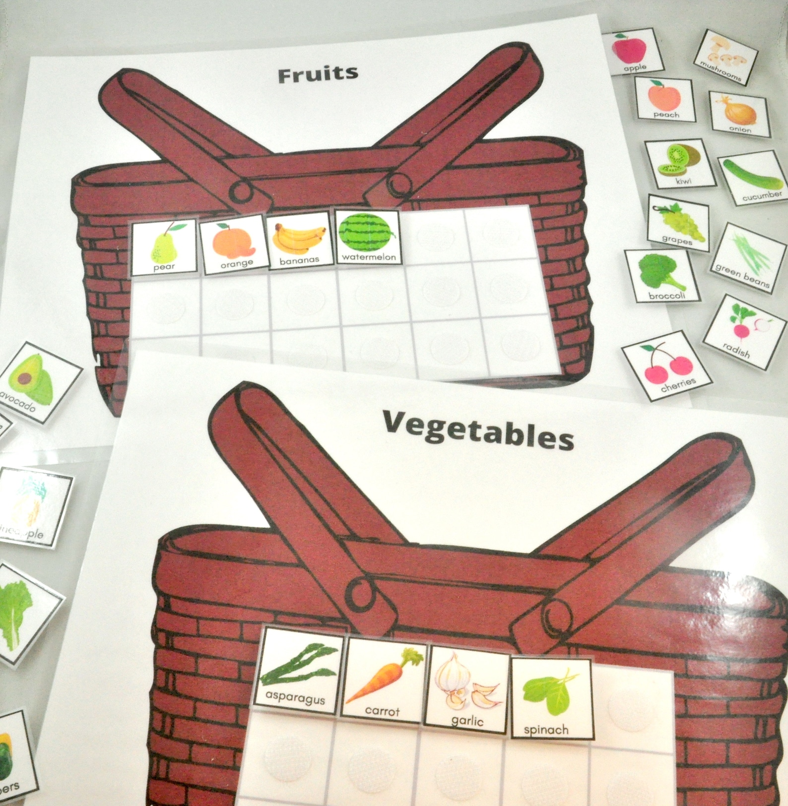 Fruits and Vegetables Printable Bundle, Sorting, Phonics, Beginning ...