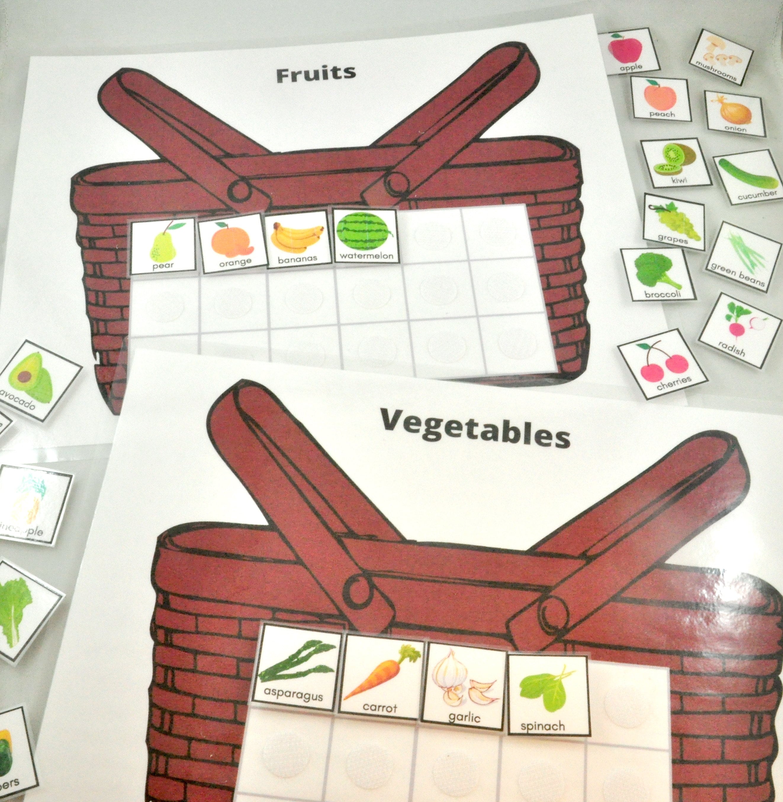 Fruits & Vegetables Printable Bundle: Sorting, Phonics (digital ...
