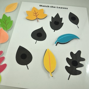 Match the Leaves Worksheet, Leaves Matching Game, Educational Preschool ...