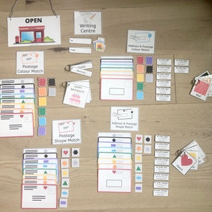 Post Office Activity Bundle, Postage, Color and Shape Match, Shapes ...