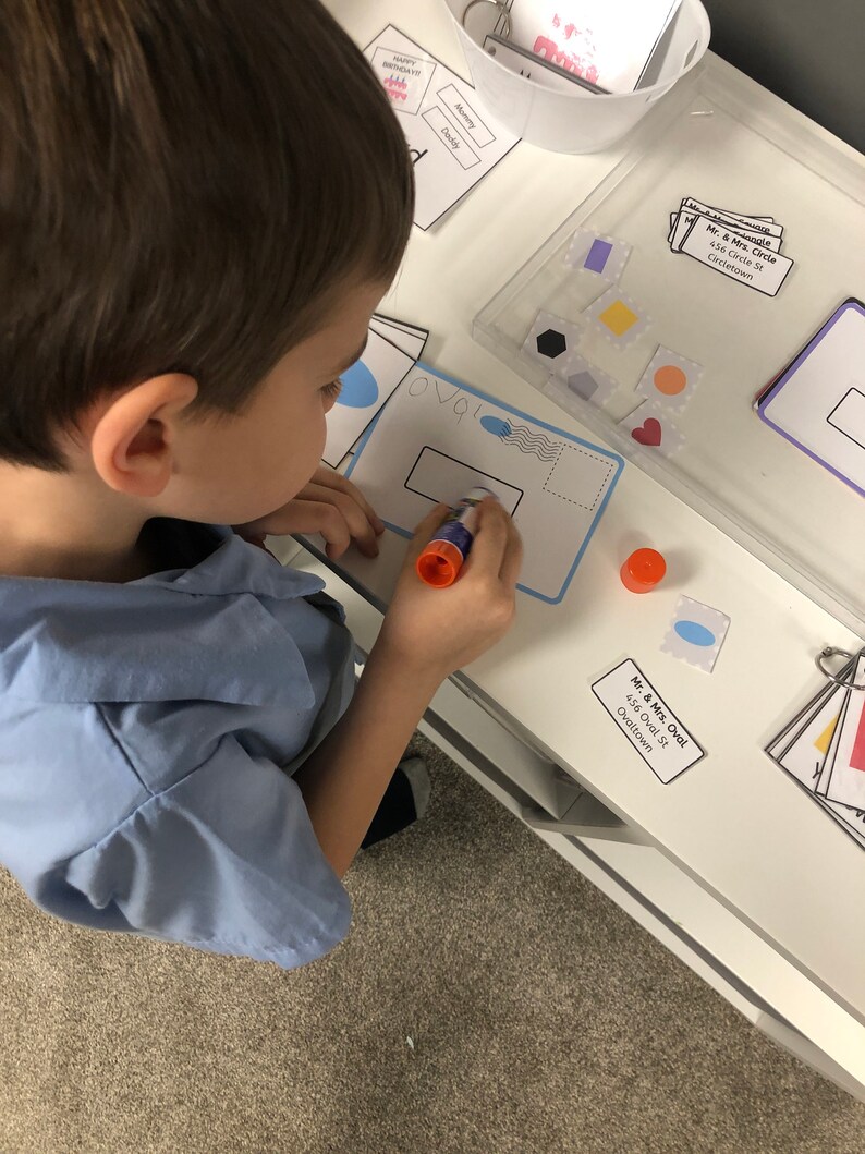 Post Office Activity Bundle Postage Color and Shape Match | Etsy