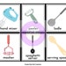 Kitchen Tools Flash Cards, Montessori, Nomenclature, Three Part Cards ...