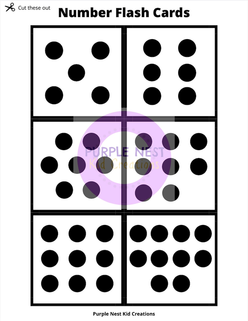 Number Flash Cards Number Sense Matching Game Educational - Etsy