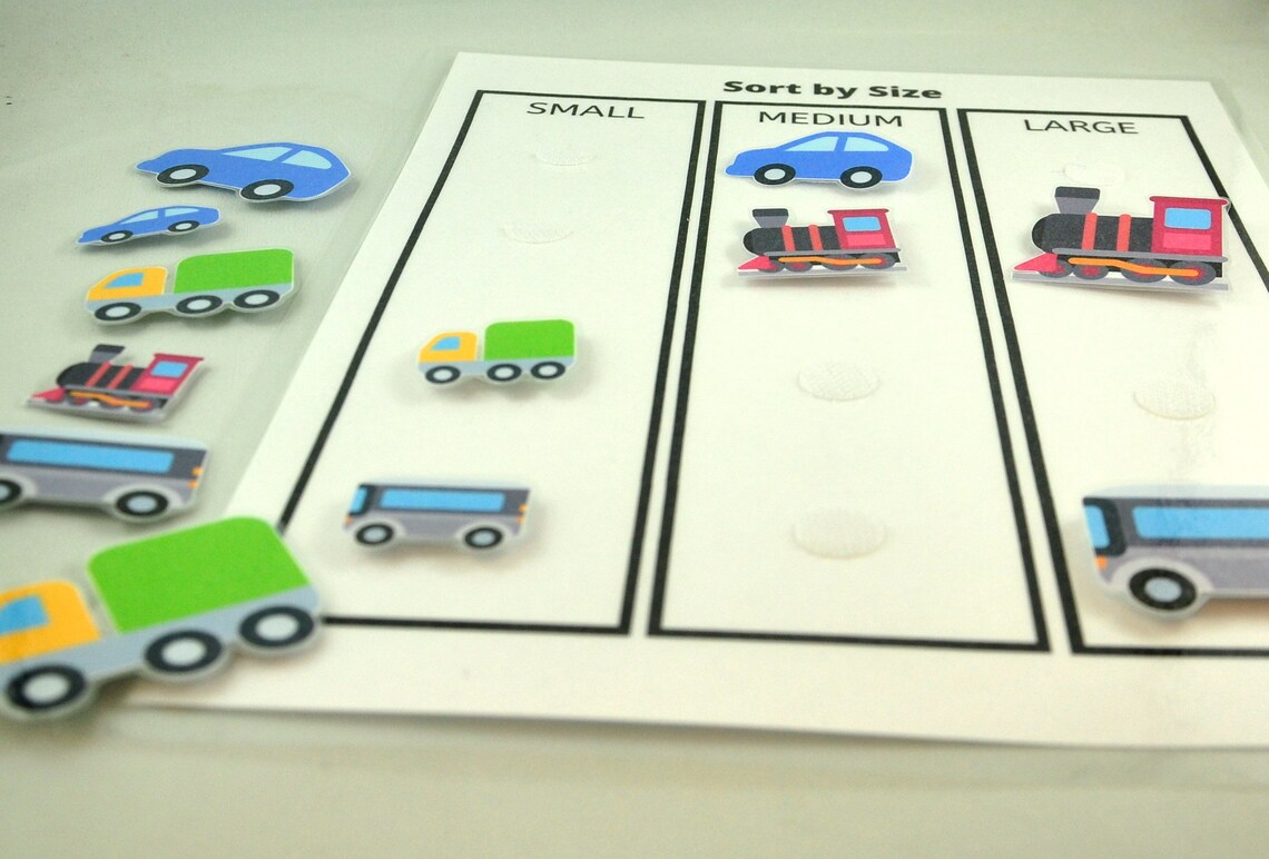Sort by Size Worksheet Size Sorting Game Educational | Etsy