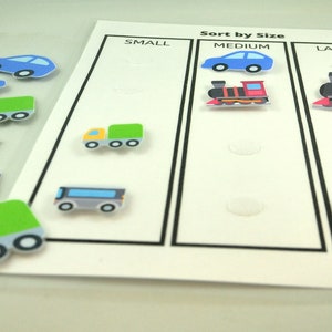 Size Sorting Game: Vehicle Theme, Preschool Printable (PDF) - Etsy
