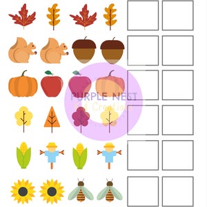 Autumn Patterns Worksheet, Fall Patterns Printable, Finish the Pattern ...