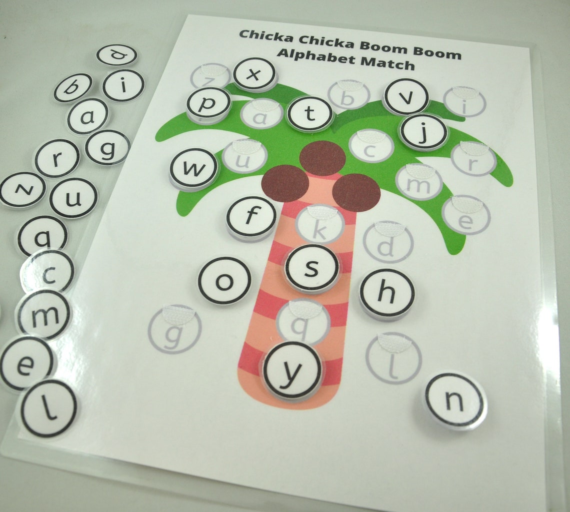 Chicka Chicka Boom Boom Alphabet Match Worksheet (PDF) - Etsy Canada