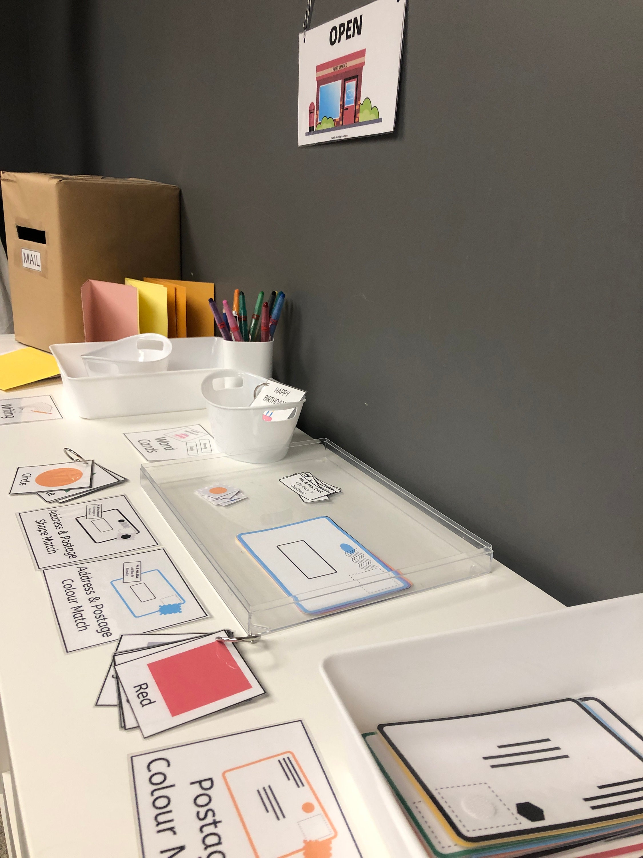 Post Office Activity Bundle Postage Color and Shape Match | Etsy