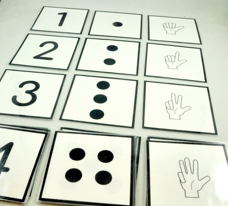 Number Flash Cards Number Sense Matching Game Educational - Etsy