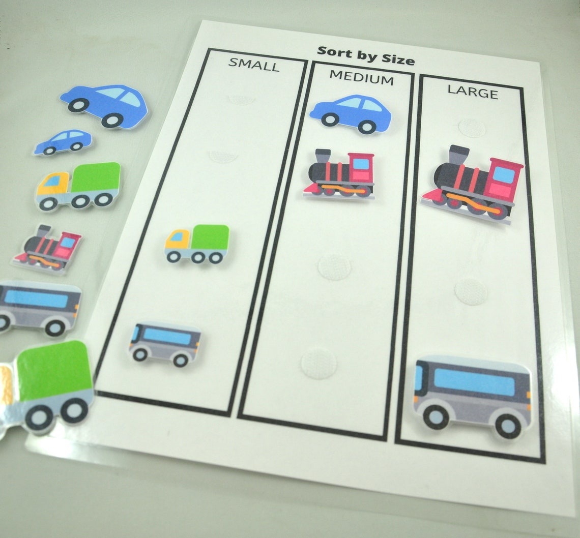 Sort by Size Worksheet Size Sorting Game Educational - Etsy