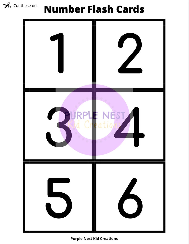 Number Flash Cards Number Sense Matching Game Educational - Etsy