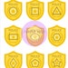 Police Badge Shape Match Worksheet, Shape Matching Game, Educational ...
