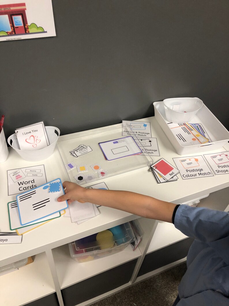 Post Office Activity Bundle Postage Color and Shape Match | Etsy