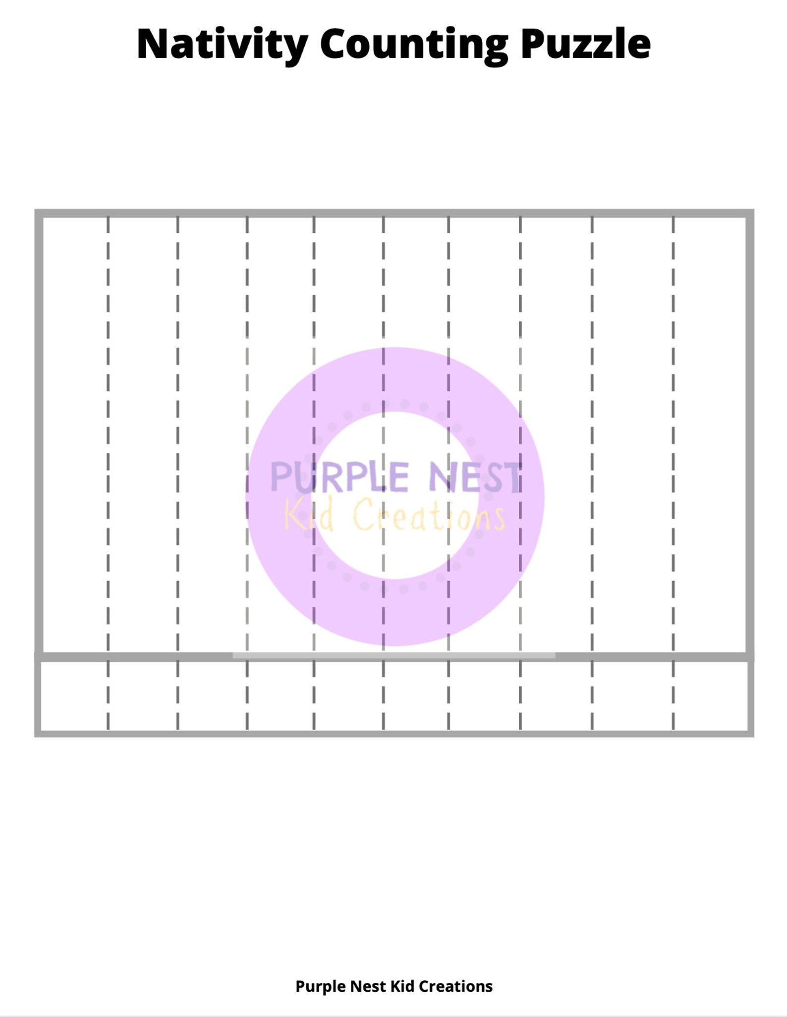 Nativity Counting Puzzle Worksheet Christmas Counting Game | Etsy