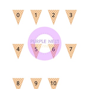 Ice Cream Number Match Worksheet, Number Matching Game, Educational ...