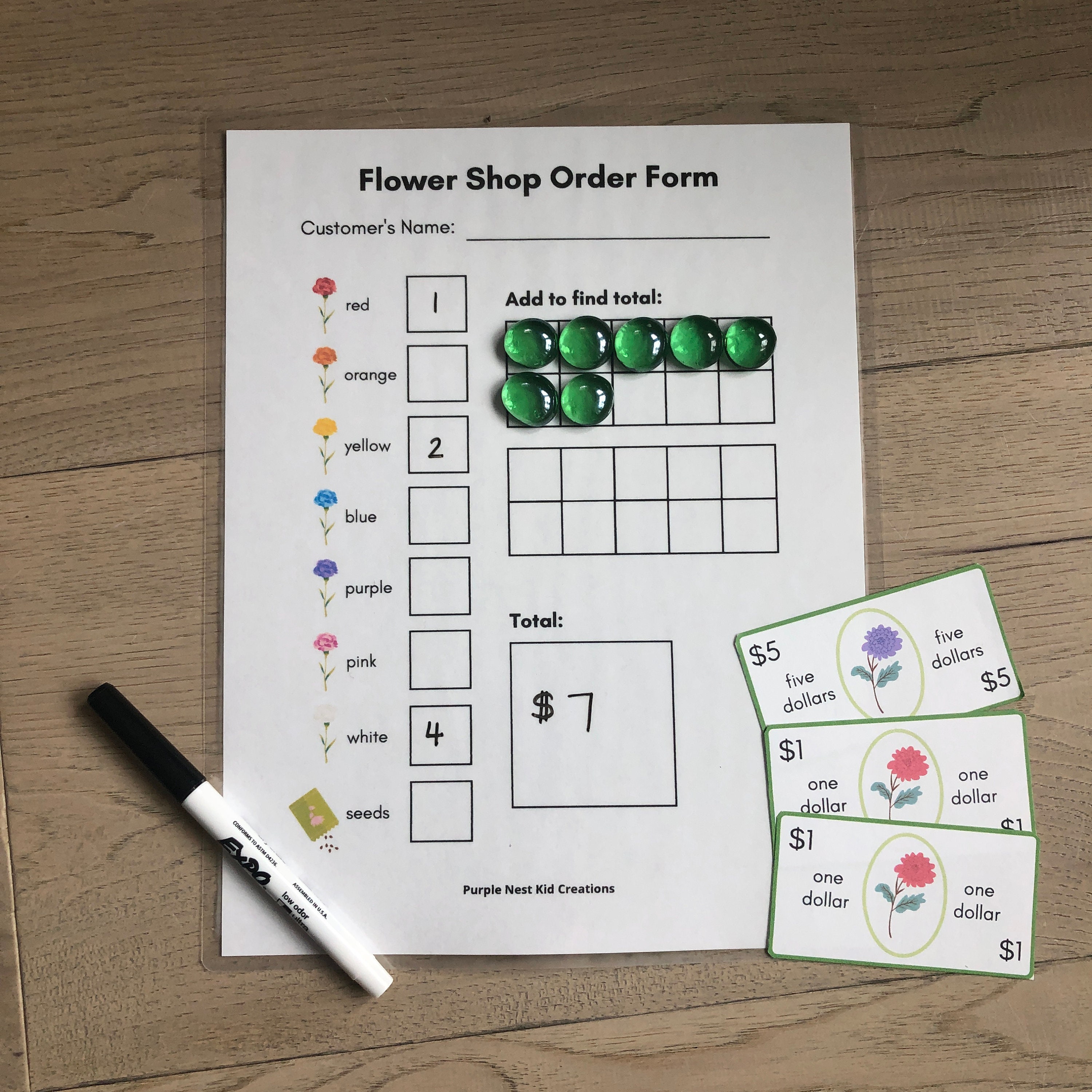 Flower Shop Pretend Play Activity Bundle: UK Currency (digital Download ...