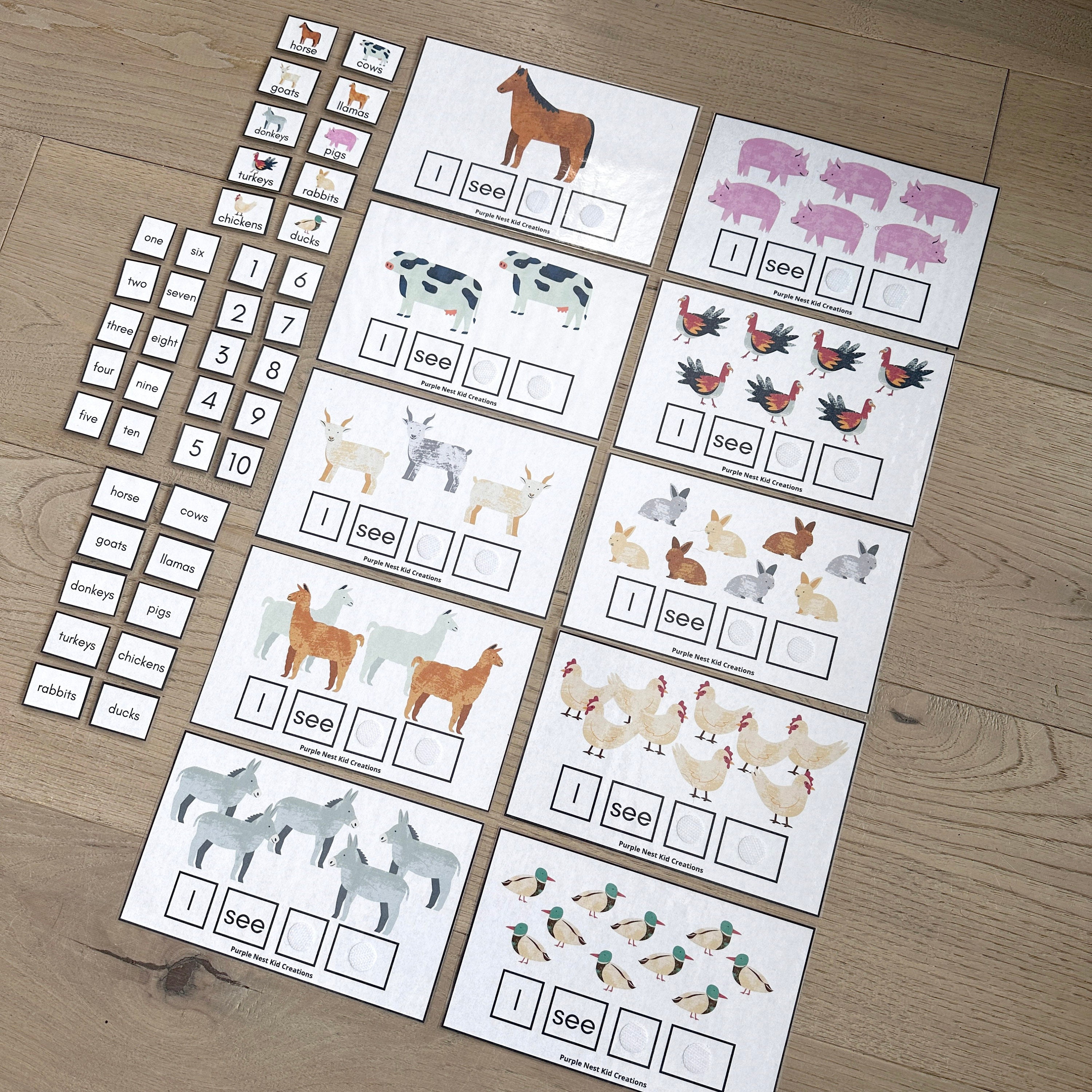 Farm Animals Sentence Builder Activity Farm Literacy - Etsy