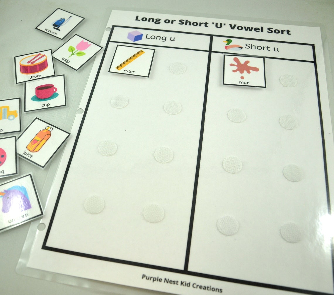 Vowel Sound Sort Printable: Phonics Literacy Activity (PDF Download) - Etsy