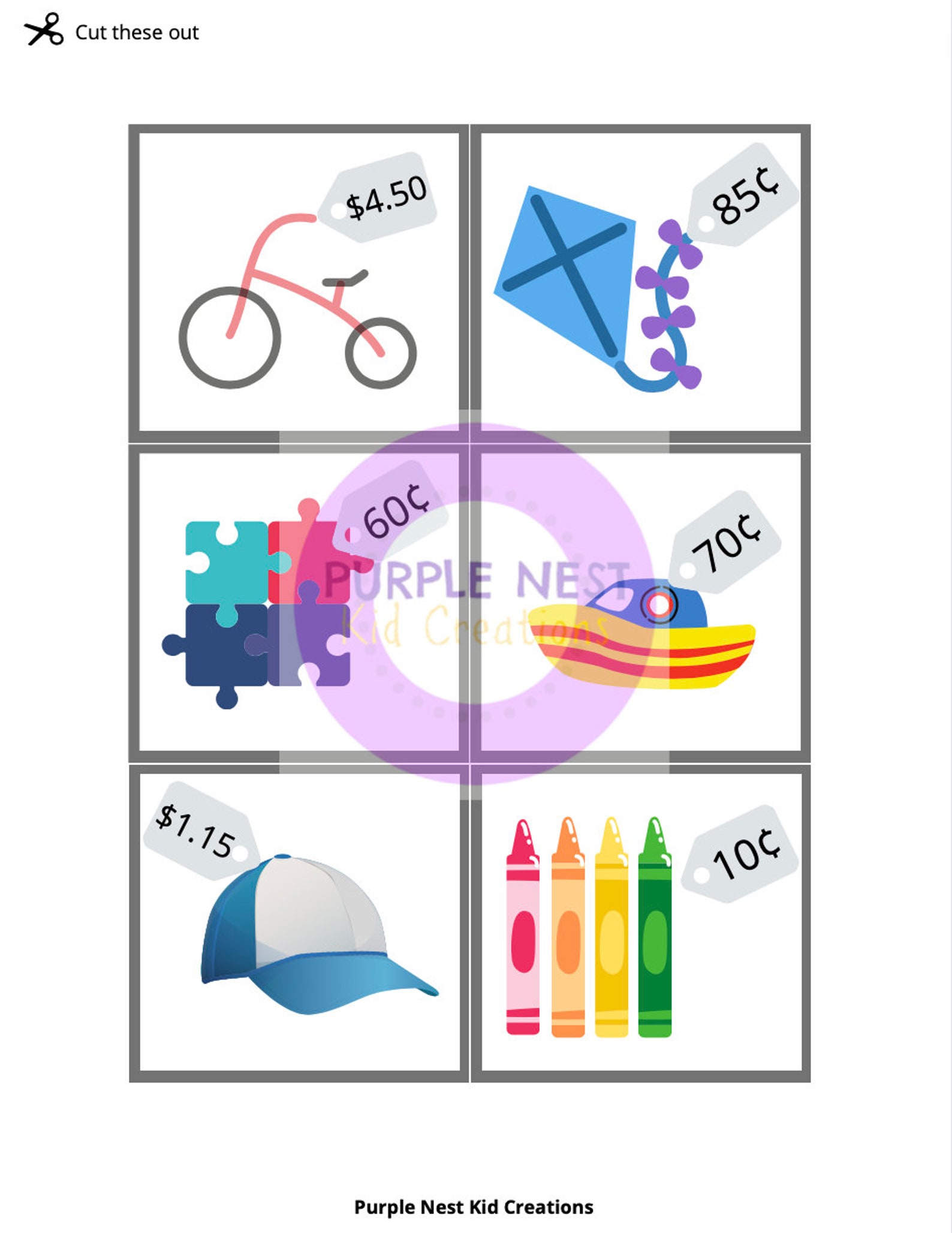 Money Counting Worksheet Canadian Coins Counting Game - Etsy