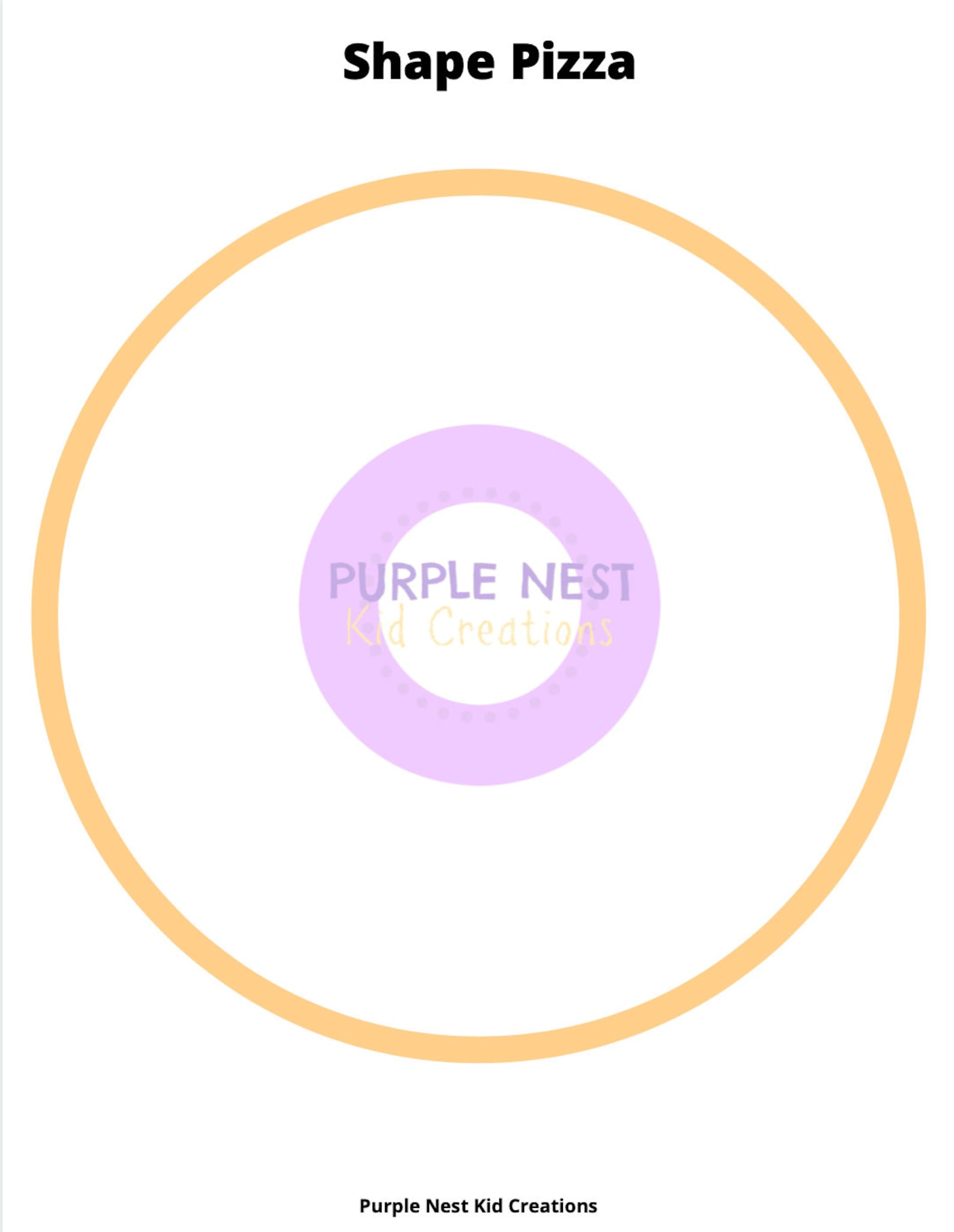 Shape Pizza Printable Activity Busy Bag Playdough Mat | Etsy Canada