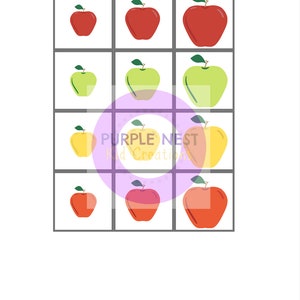 Sort Apples by Size Worksheet, Size Sorting Game, Educational Preschool ...