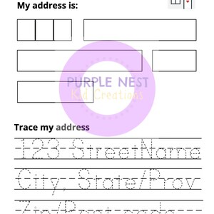 Phone Number & Address Worksheet: Writing Practice (digital Download ...