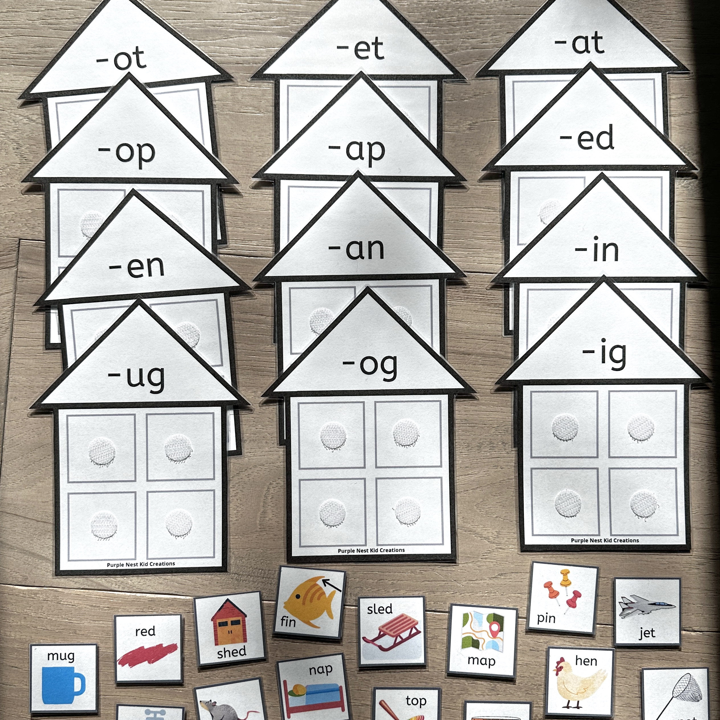 Word Family Houses Activity: CVC Rhyming Game (digital Download) - Etsy
